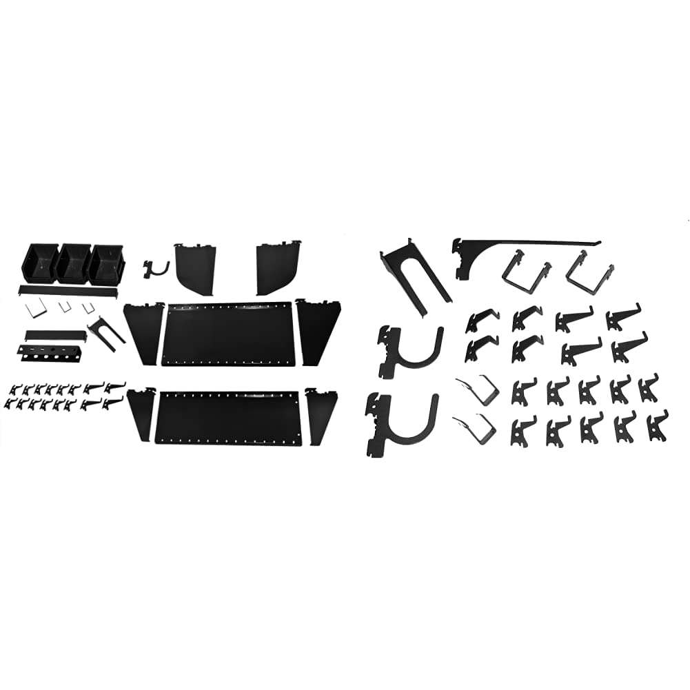 Wall Control Slotted Tool Board Workstation Accessory Kit + Deluxe ...