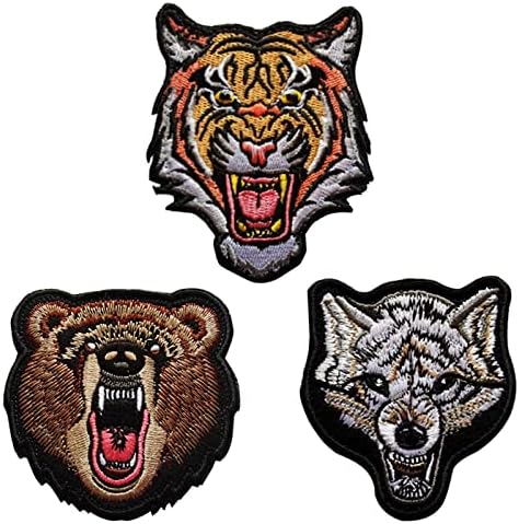Amazon.com: 3 Pack Animal Bear Tiger Fox Tactical Morale Patches ...