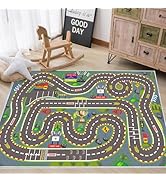 Amazon.com: Pyrrhite Kids Rug, Race Track Playmat Rugs 47×31 in Kids ...