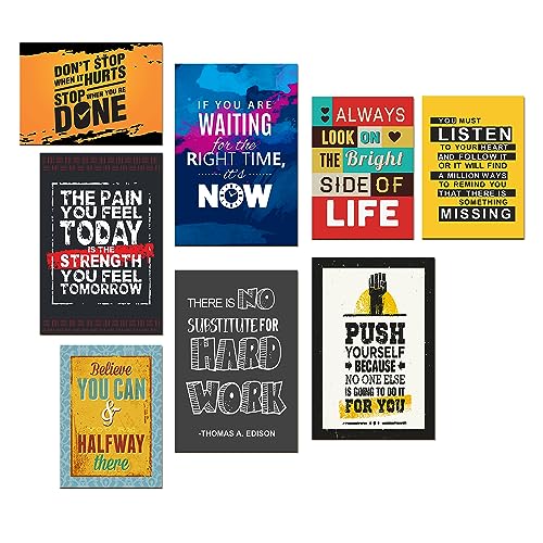 PAPER PLANE DESIGN Gym workout motivational quotes wall framed posters ...