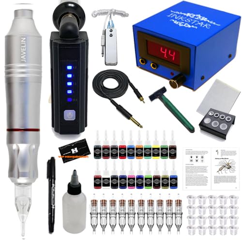 Amazon.com: Javelin Tattoo Pen Kit (Starter Wireless Kit + 20 Colors ...