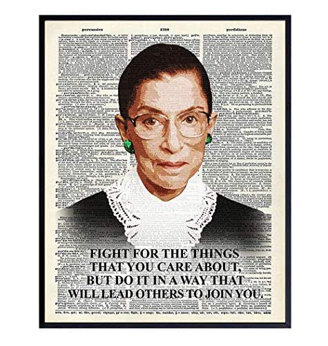 Amazon.com: Ruth Bader Ginsburg Wall Art Print - Inspirational Quote ...