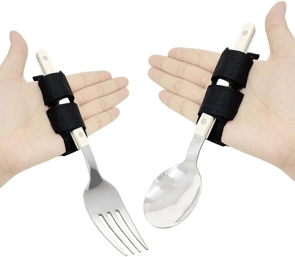 Amazon.com: Adaptive Utensils Universal Cuff for Hand Tremors - Spoon ...
