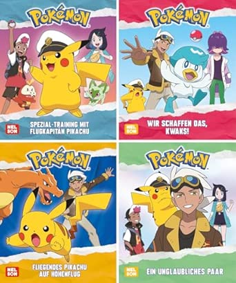 Amazon.co.jp: Nelson Mini-Buecher: 4er Pokémon: Pikachu 9-12: 4 ...