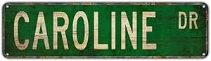 Amazon.com: Busppoy Vintage Decor Wall Signs Caroline Caroline Sign ...
