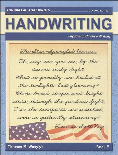 Handwriting: Improving Cursive Writing (Book E): Thomas M. Wasylyk ...