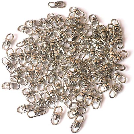Amazon.com: 100 Pieces Swivel Key Ring Keychain Connectors, Double ...