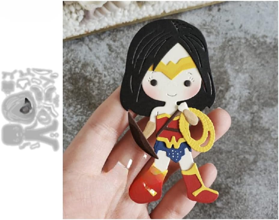 Amazon.com: Heroine Super Hero Metal Cutting Dies Scrapbooking Card ...
