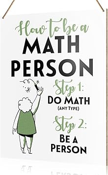Amazon.com: UDNADKEX Funny Math Classroom Wall Sign Hanging Decor, How ...