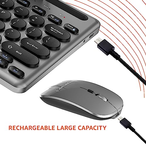 Amazon Basics Wireless Keyboard and Mouse Set with Bluetooth ...