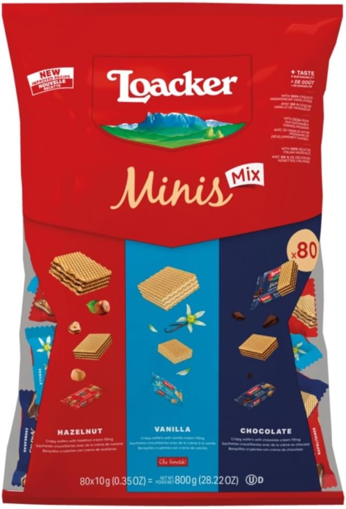 Amazon.com: Loacker Minis Crispy Waffers 800g (Mix Flavours) : Grocery ...