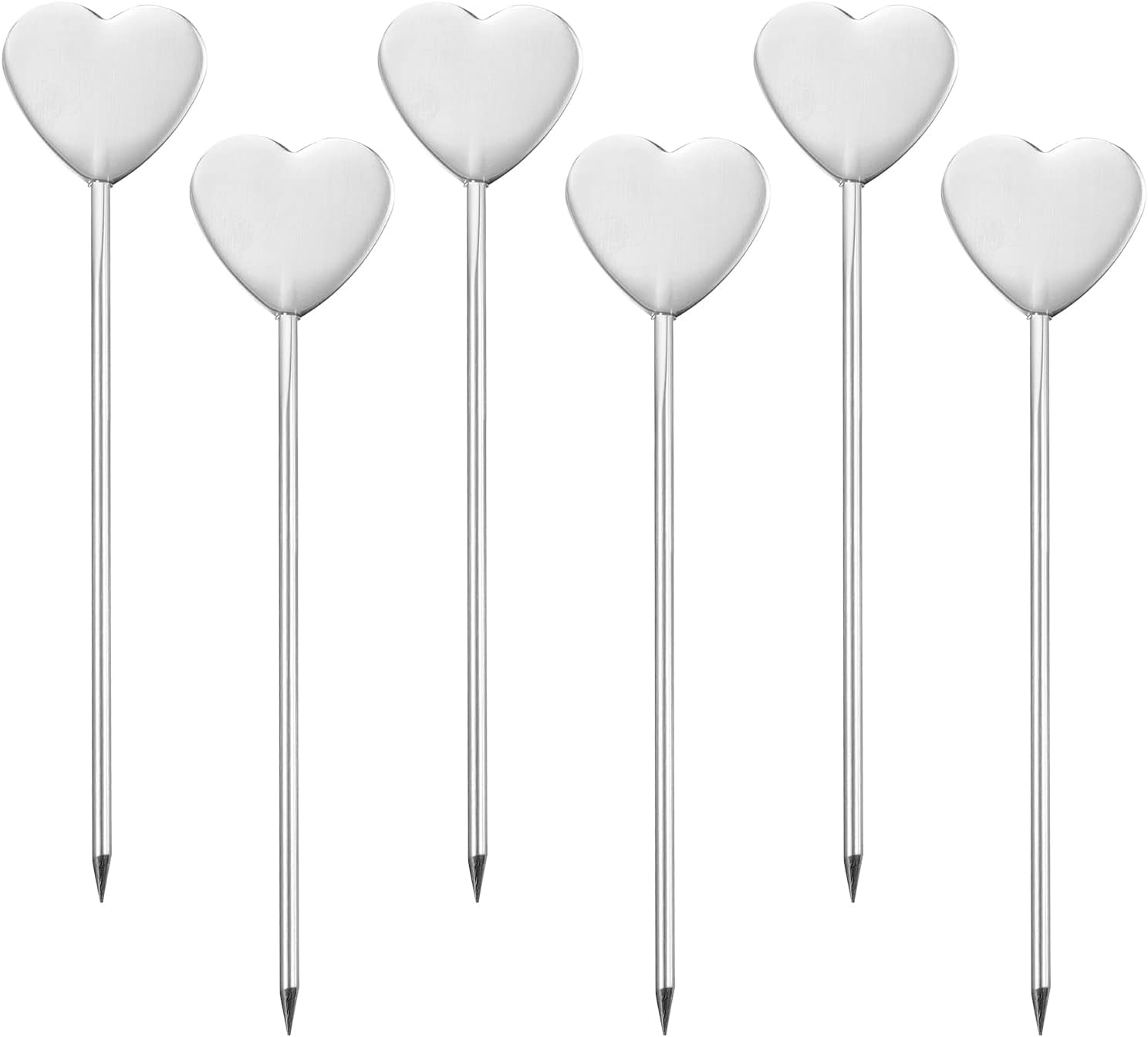 Amazon.com | uxcell Stainless Steel Cocktail Picks, 6Pcs 4.8" Metal ...