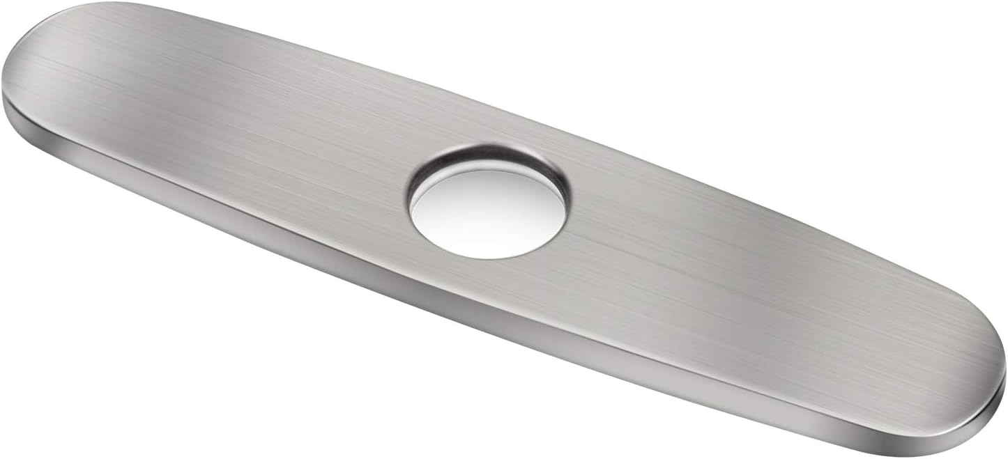 KWODE 10 Inch Single Hole Cover Deck Plate, Escutcheon Plate Stainless ...