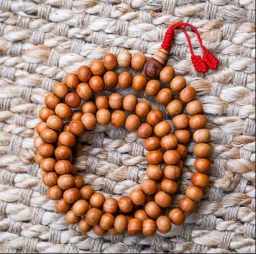 CruzStone Natural White Chandan Mala Original Certified Sandalwood Japa ...