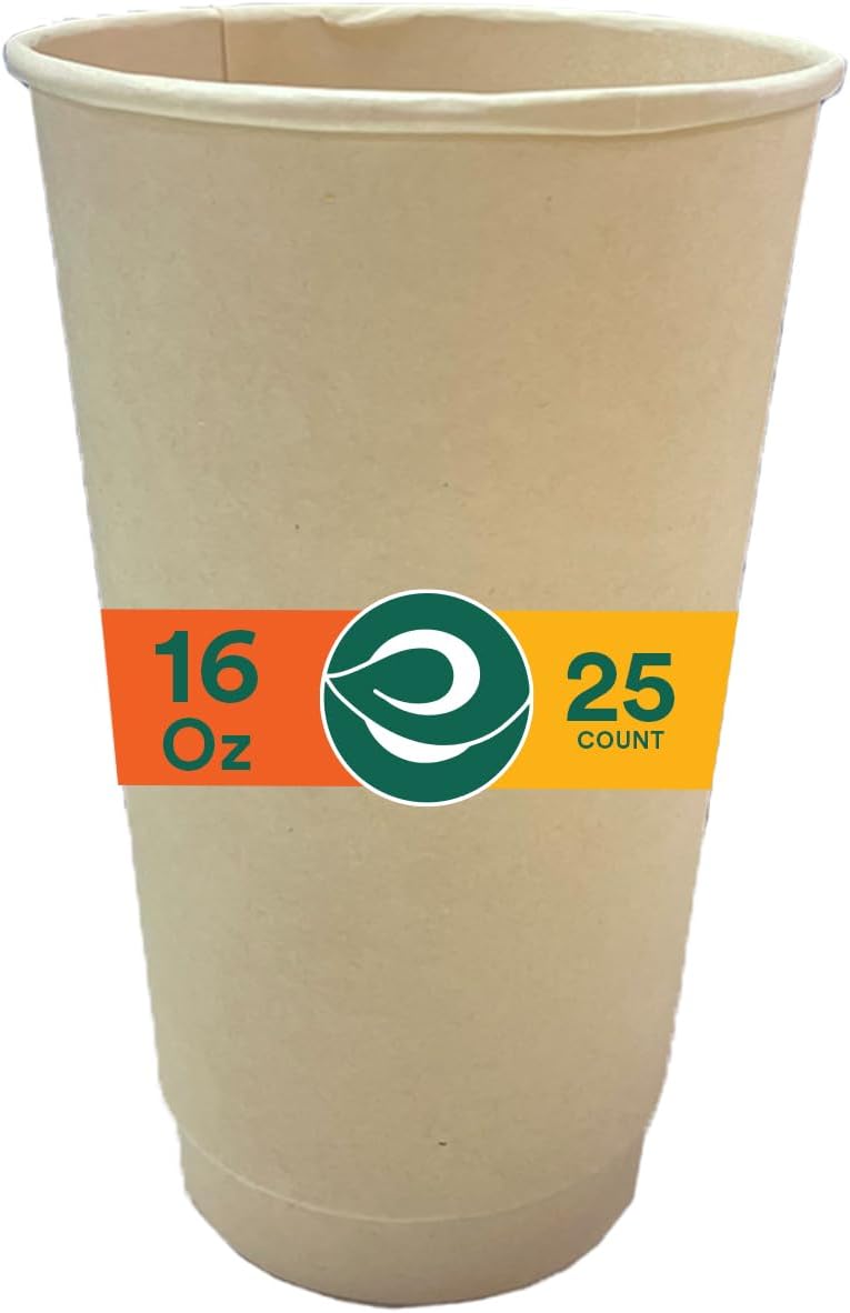 Amazon.com: ECO SOUL 100% Compostable Plant-Based (PFAS-Free) 16oz Hot ...