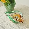 Amazon.com: 9inch Blown Glass Shell Vase,Handmade Seashell Potpourri ...