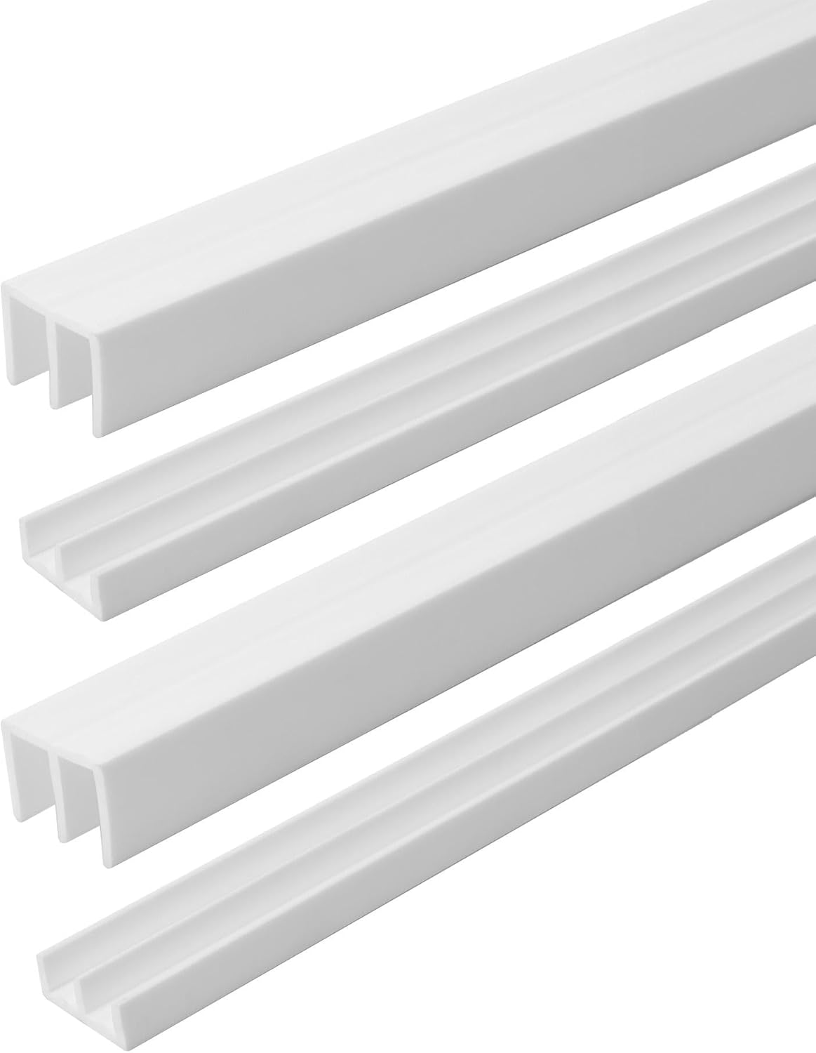 Amazon.com: 2 Pack White Plastic Sliding Door Track Set for 1/4" Thick ...