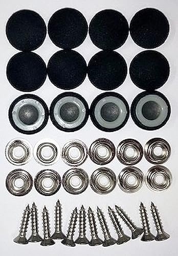 Amazon.com: Set Of 12 Dura Snap Upholstery Buttons #36 Black Vinyl