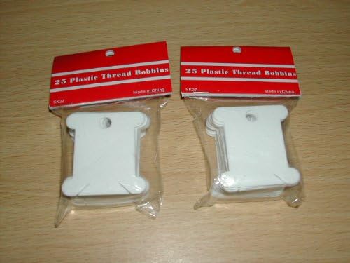 Pack of 25 plastic Thread bobbins x 2 packs : Amazon.co.uk: Home & Kitchen