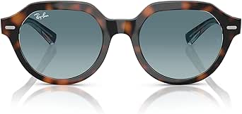 Amazon.com: Ray-Ban RB4399 Gina Square Sunglasses, Dark Havana On ...