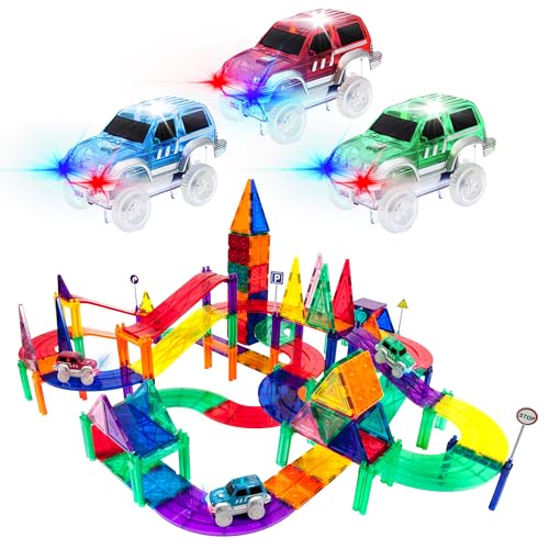 Snapklik.com : 128 Piece Race Car Track Building Block Educational Toy ...