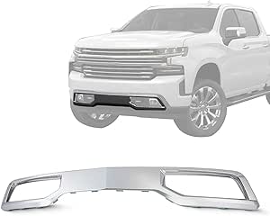 Amazon.com: KARPAL Front Bumper Fascia Skid Plate Chrome Fit for 2019 ...