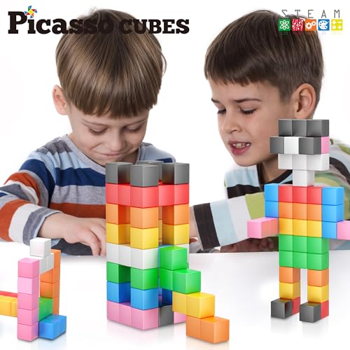 Snapklik.com : PicassoTiles Magnet Cube Building Blocks 54 Pieces 1.2 ...