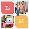 Amazon.com: Pink Folding Lap Desk - Foldable Table for Work, Study ...
