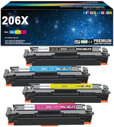 Amazon.com: 206X Toner Cartridges 4 Pack High Yield Set for HP 206A ...