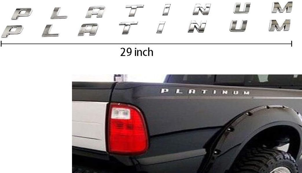 Amazon.com: 2pack OEM Platinum Emblems Side Badge Nameplate 3D ...
