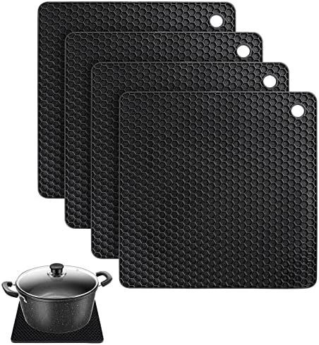 O-ishii 4er Set Topf Untersetzer aus Silikon - Runde Topflappen ...