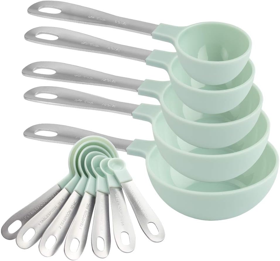 Amazon.com: KitchenAid KE058OHAQA Classic Measuring Cups set of 4 Aqua ...