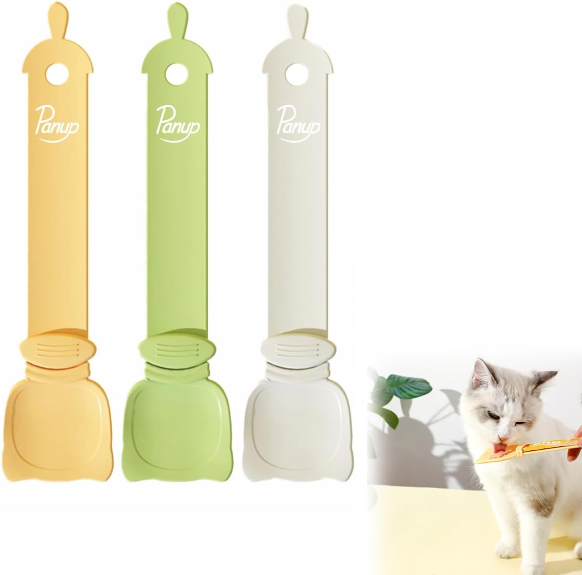 Amazon.com : Panup Cat Strip Feeder - 3 Colors Cat Stripe Squeeze Spoon ...