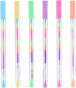 Amazon.com: 1 Pen Mix Six color gel pens,gradient color pen,sign pens ...