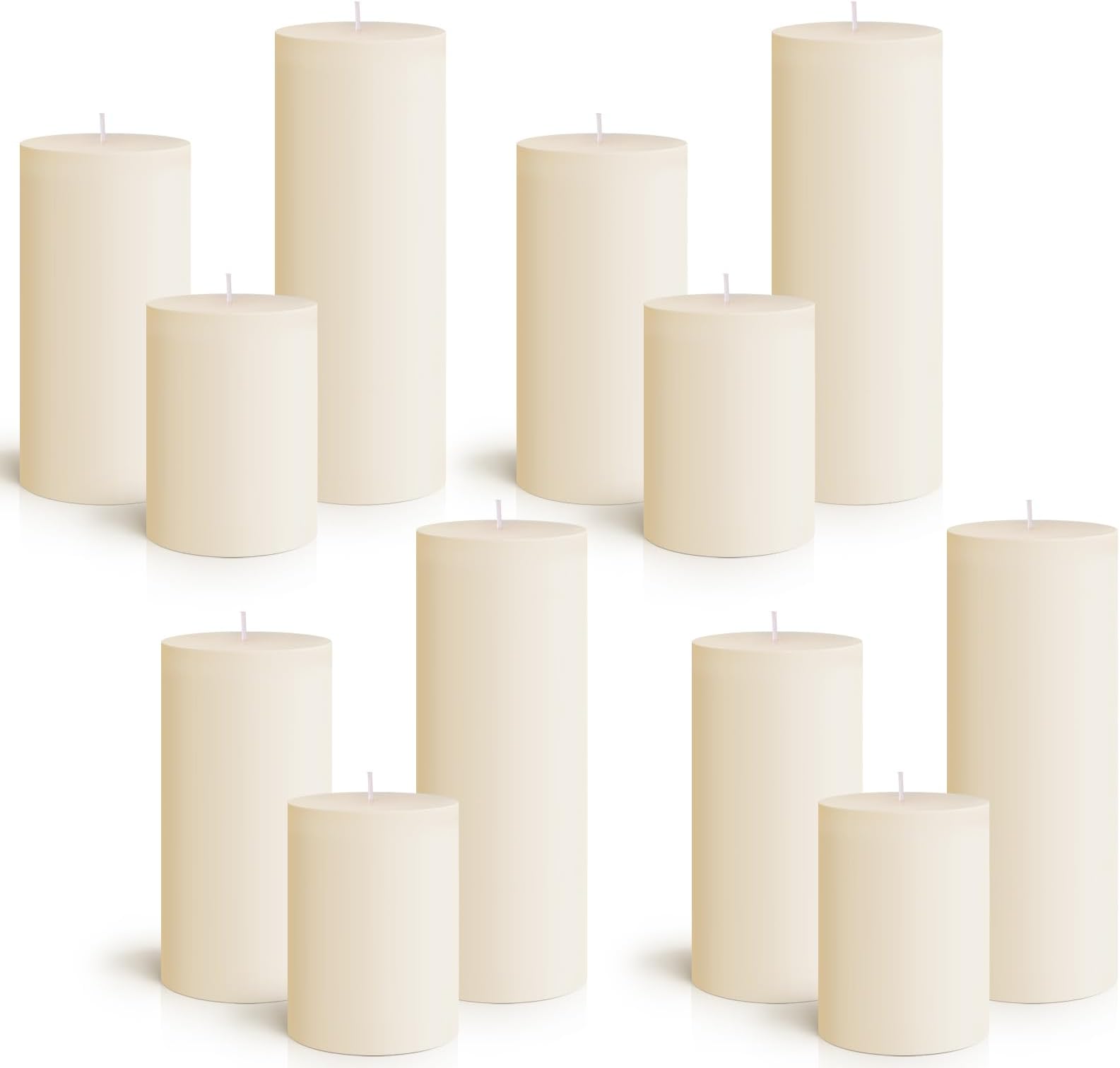 Amazon.com: Pillar Candles White, Unscented Pillar Candles Bulk, 3x6 ...