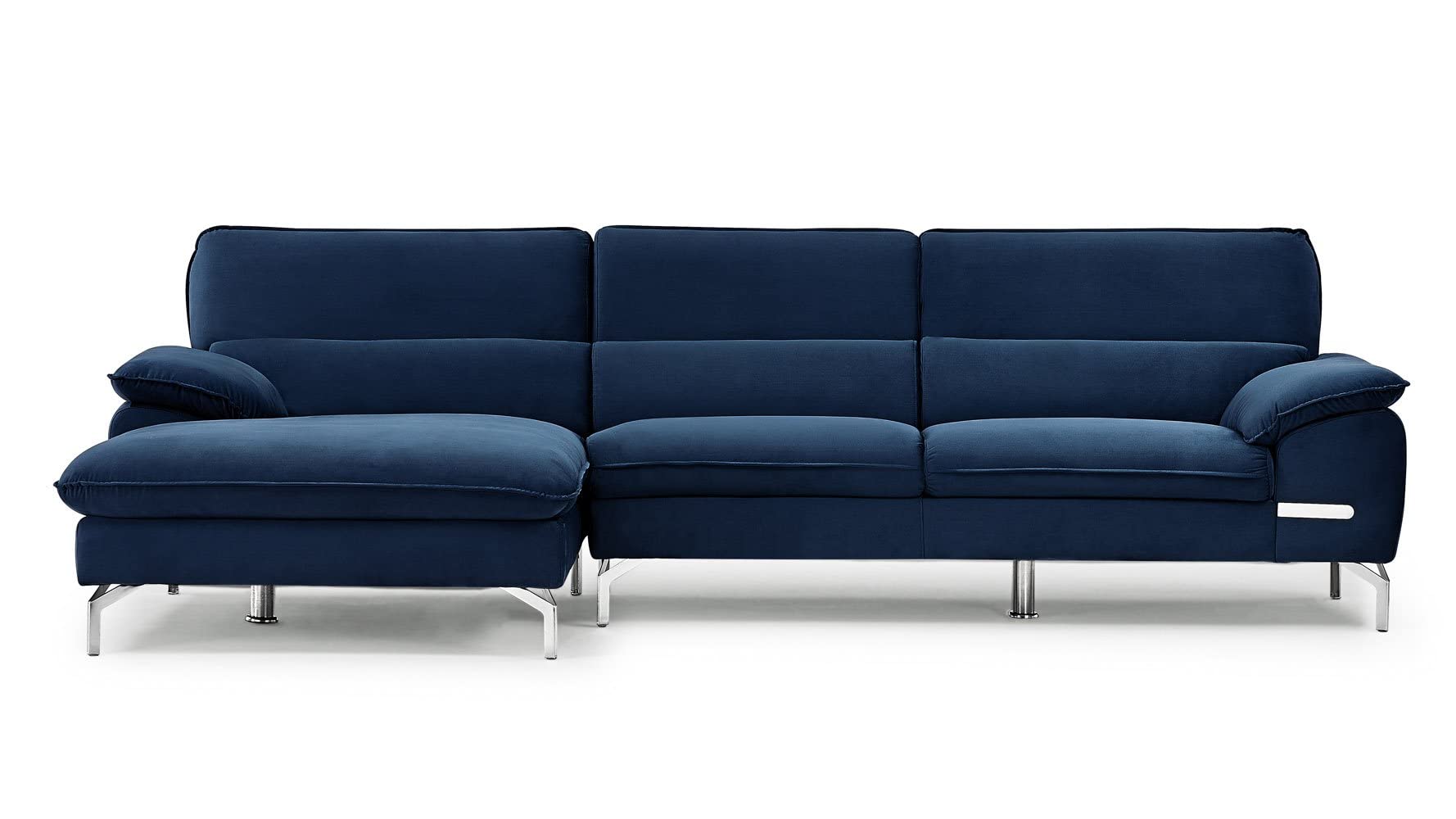 Amazon.com: ZURI Sapphire Blue Sectional Set with Left Chaise : Home ...