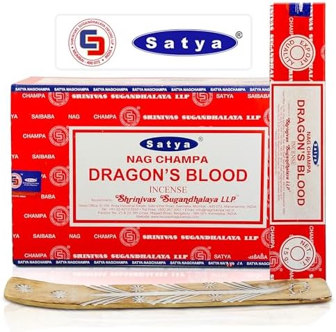 Amazon.com: Satya Dragon Blood Incense Sticks 180 gm (15GM X 12 Pack ...