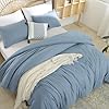 Amazon.com: weigelia Dusty Blue Comforter Set King Size - 3 Pieces ...