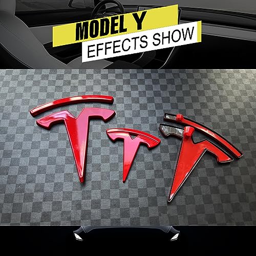 Snapklik.com : YHCDSEA For Model Y Emblem Badge Sticker Cover, Fit For ...