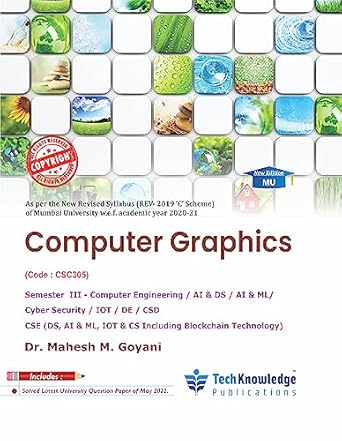 Buy Computer Graphics For Mumbai University B.E. Computer Engineering ...