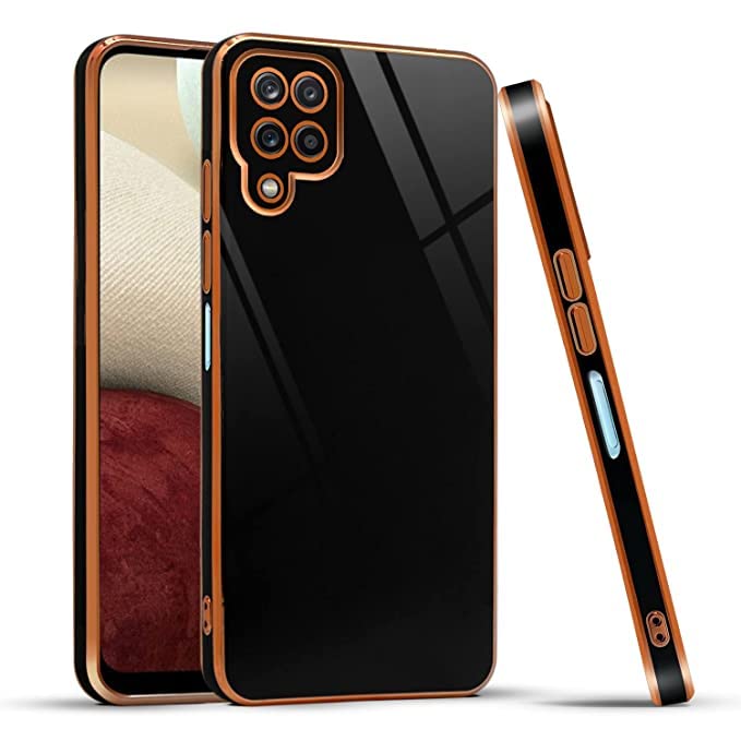 ALFA URBAN Silicone 6D Chrome Back Cover Case For Samsung Galaxy A12 ...