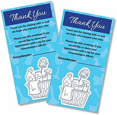 Amazon.com : 100 Housekeeping Motel Hotel Tip Envelopes for Cash or ...