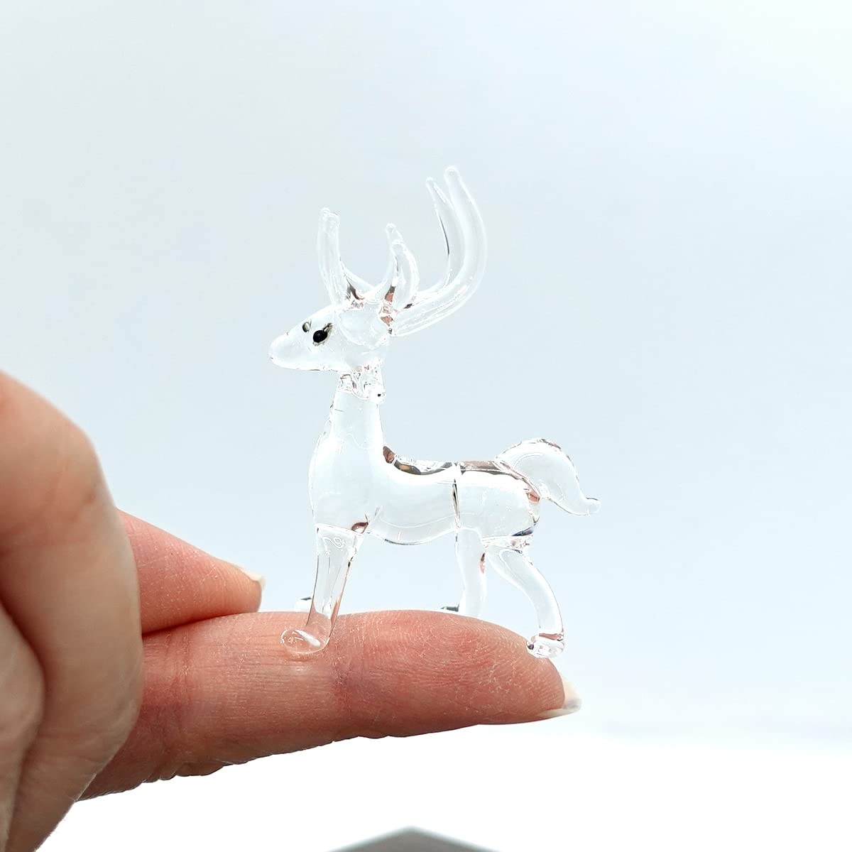 Amazon.com: Sansukjai Deer Micro Tiny Figurines Hand Blown Glass Art ...