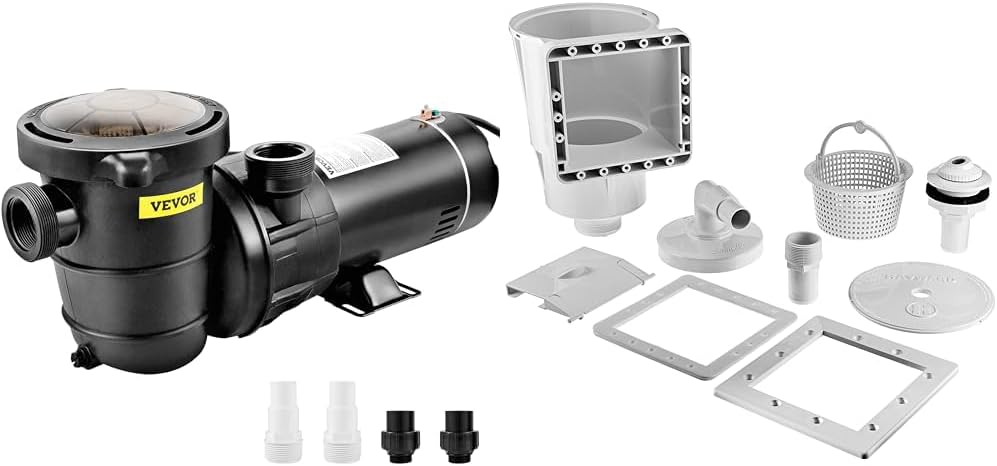 Amazon.com : VEVOR 1.5HP 1100W Swimming Pool Pump Bundle with Hayward ...