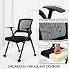 Amazon.com: LDIW 50 Pack Folding Office Chair with Wheels, Nesting ...