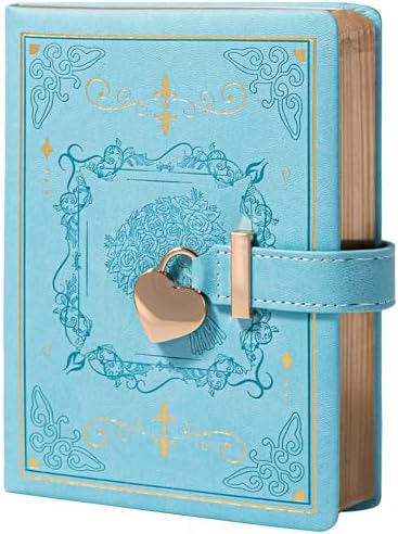 MGGAO Diary with Lock for Writing, PU Hardcover Leather Locked Journal ...