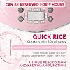 Amazon.com: Peach Heart Shape Rice Cooker 8 Cup Cooked, 4 Cup Uncooked ...