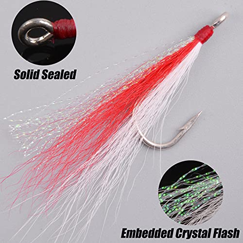 Snapklik.com : Bucktail Teasers Fishing Hook Saltwater Fishing Lures ...