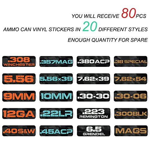 Snapklik.com : Aolamegs Ammo Can Vinyl Sticker Set, Caliber Decal ...