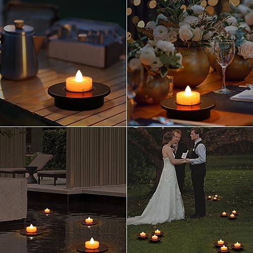 MALUX Floating Candles for Pool Warm White Solar Floating Pool Lights ...